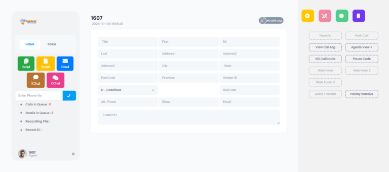 White Label VICIdial Agent Theme | Sleek Custom GUI Skins